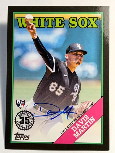 2023 Topps 35th Anniversary BLACK BORDER ROOKIE AUTO Davis Martin 153/ ...