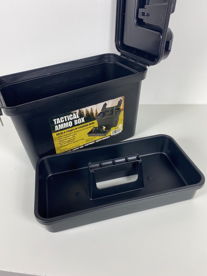(3) Tactical Ammo Box/Utility Box 16"x8"x11" Storage Tackle Toolbox ...