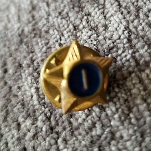 Vintage 1 Blue Service Star Lapel Pin US Army Military post war ...