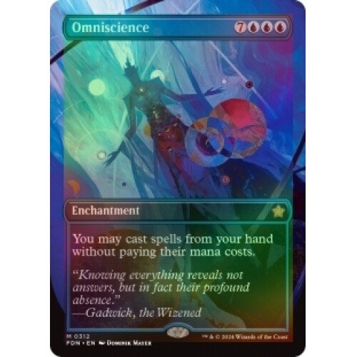 FOIL OMNISCIENCE (BORDERLESS) Foundations FDN Magic MTG MINT CARD | eBay