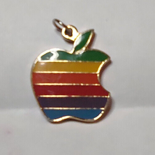 Miniature Rainbow Apple Computer Pendant from the 1980s | eBay
