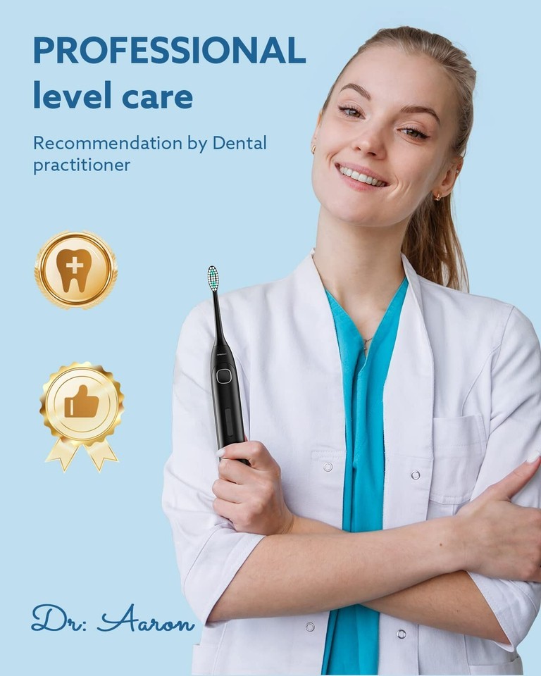 Electric Toothbrush for Adults and Kids Sonic Rechargeable Toothbrush ...