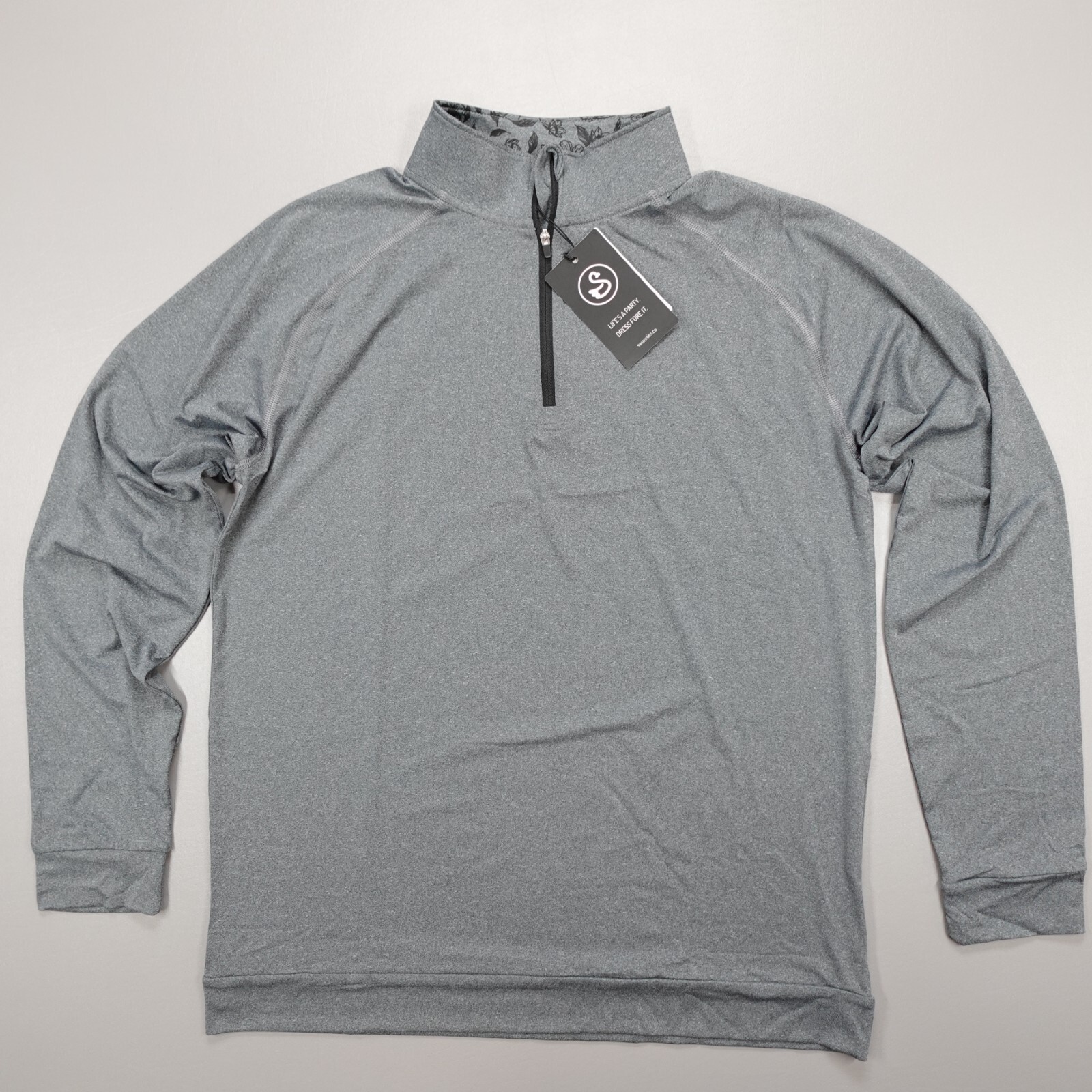 Swannies Performance Dunnaway 1/4 Zip Grey Lightweight Soft Stretch Men ...