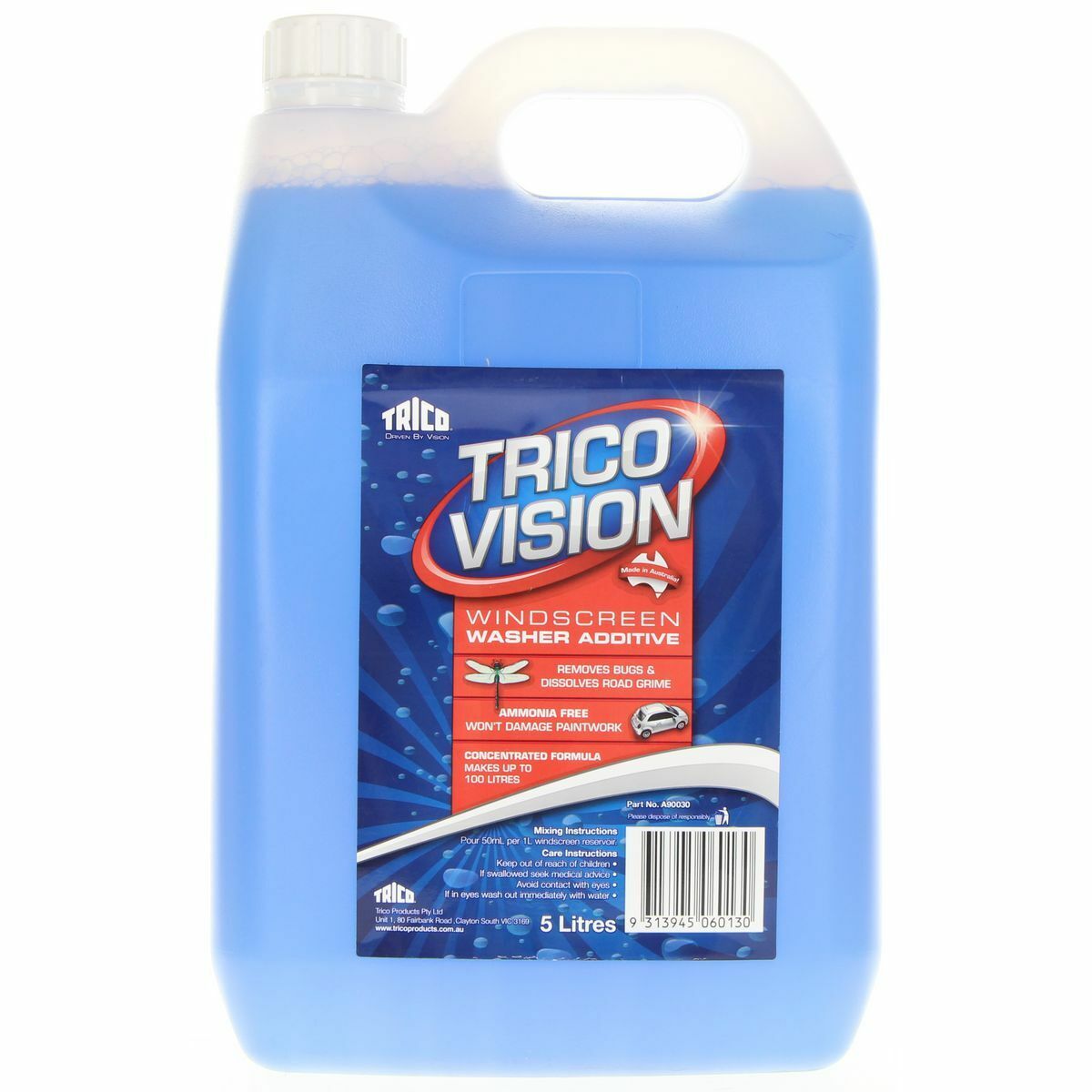 Trico Vision Windscreen Washer Additive - Concentrated Formula 5 Litre ...