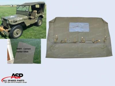 Summer Soft Top For Jeep Willys Ford MB GPW G-503-Correct Olive Green ...