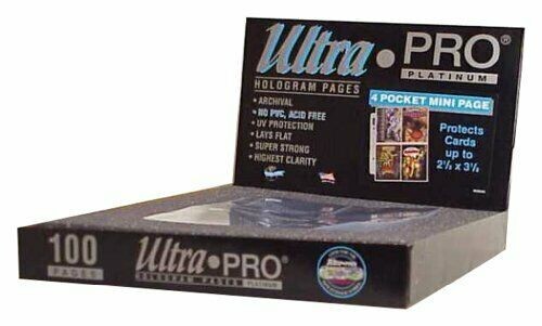 100 Ultra Pro 4 Pocket Mini Pages - For 2 Ring Mini Binders 74427814250 ...