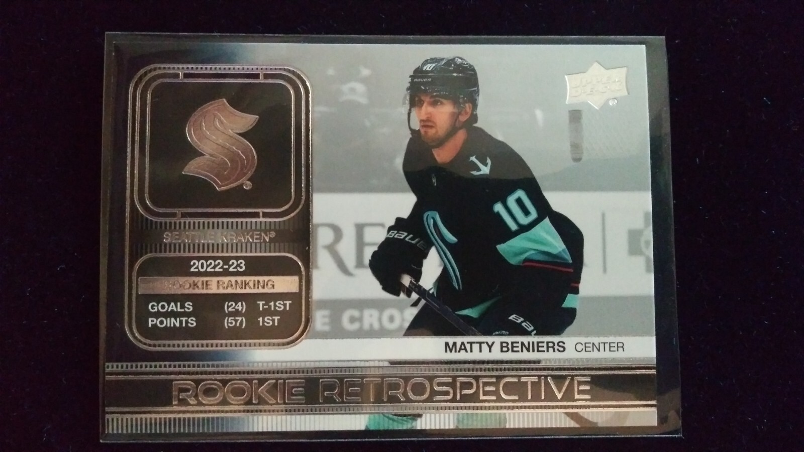 2023-24 UPPER DECK SERIES 1 ROOKIE RETROSPECTIVE MATTY BENIERS RC Q1018 ...