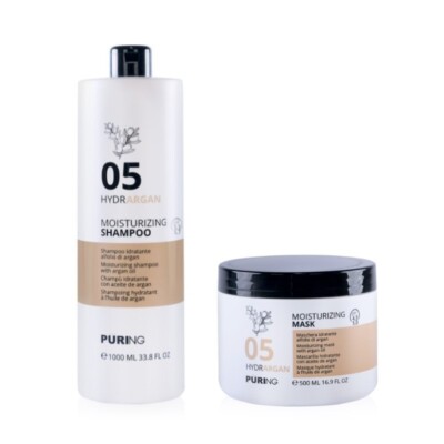 Puring 05 Hydrargan (Shampoo 1000ml + Maschera 500ml) con Olio di Argan ...
