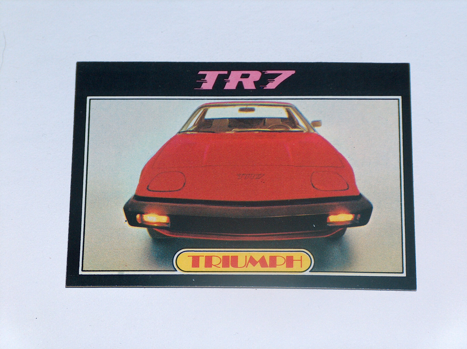 1976 Topps Autos of 1977 #84 Triumph TR7 Sports Car Card EX Condition ...