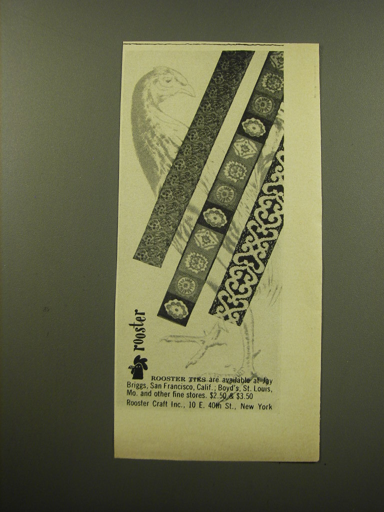 1959 Rooster Ties Ad - Rooster Ties are available at Jay Briggs | eBay