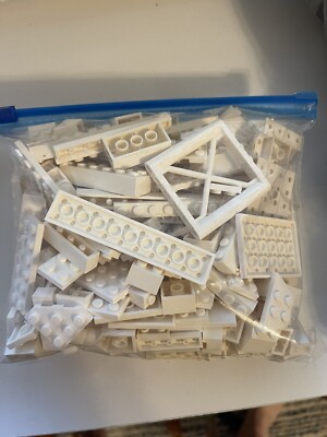 LEGO 200+ random lot, WHITE - includes bricks, plates, tiles | eBay