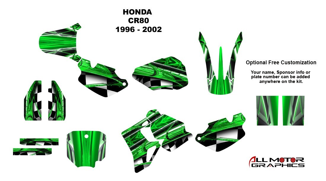 CR 80 graphics kit 1996 1997 1998 1999 2000 2001 2002 CR80 deco kit ...