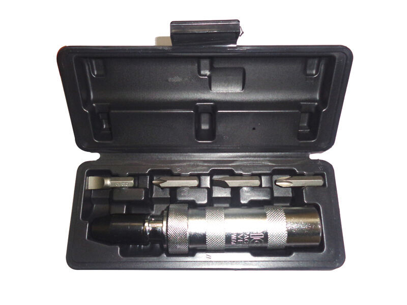 1/2 INCH DRIVE MANUAL HAND IMPACT DRIVER TOOL SET 4 BITS & ADAPTER ...