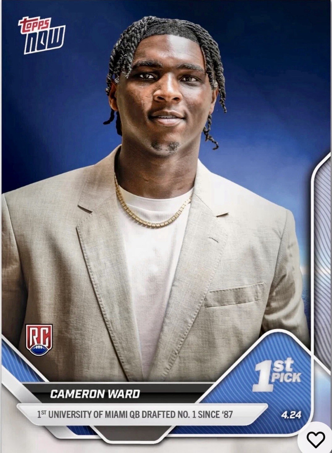 2025 Topps Now Draft - Cameron Ward #D-1 (RC) online kaufen | eBay.de