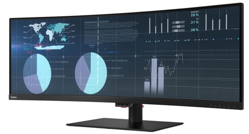 Lenovo ThinkVision P44w-10 44" x2 WUXGA Wide VA NearEdgeless HDR Curved ...