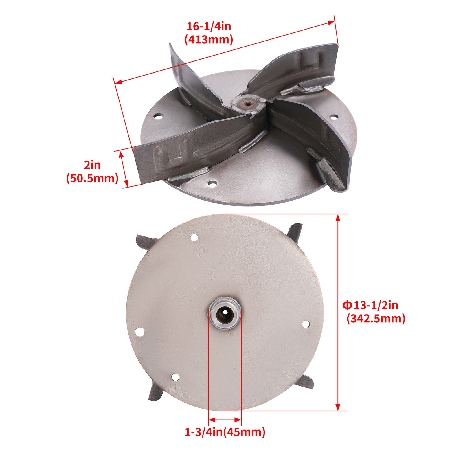 Universal Steel Impeller Comp Leaf Vacuum Catcher Turbine Fan Anti-Rust ...