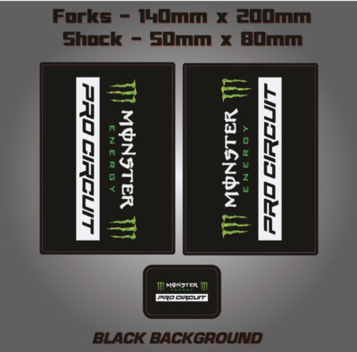Motocross MX Fork Leg & Shock Decal Stickers BLACK BACKGROUND | eBay