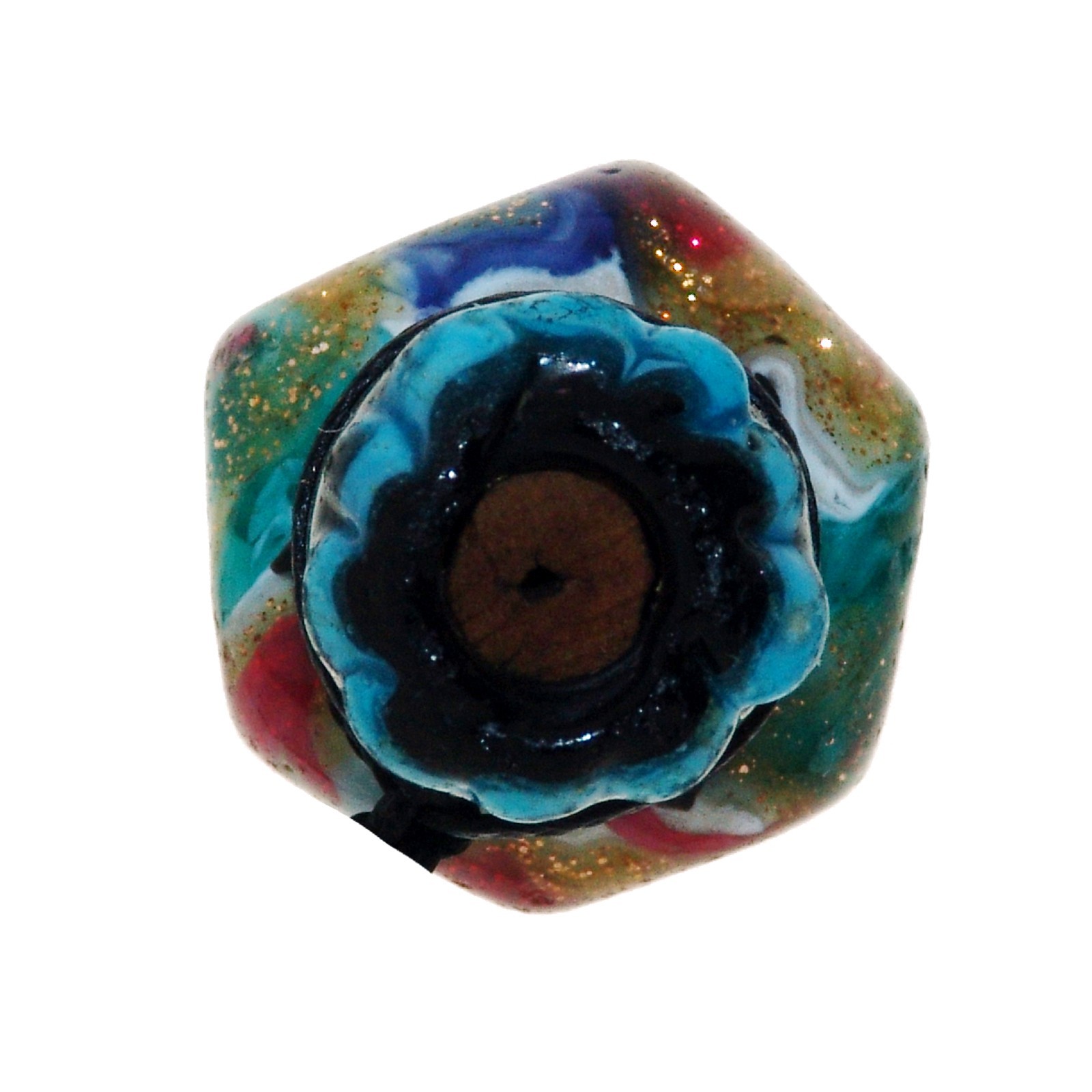 (0374) Glass Bottle with Murrina Face Franchini (?), Murano - Venezia ...