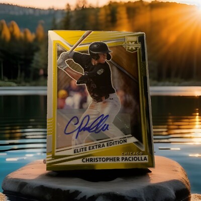 2022 Christopher Paciolla Panini Elite Extra Edition Gold Rookie Auto ...