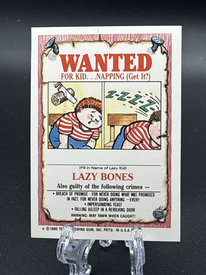 1986 Topps Garbage Pail Kid Shorned Sean R26780 | eBay