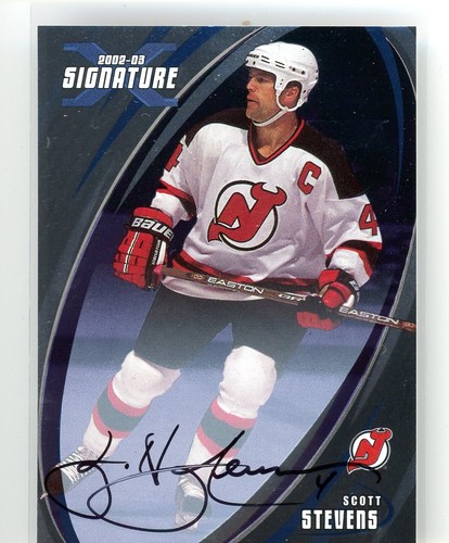 2003 IN THE GAME SIGNATURES SERIES #147 AUTO SCOTT STEVENS - DEVILS HOF ...