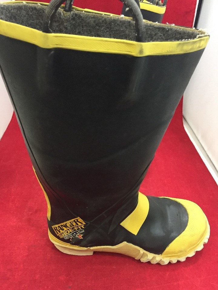 RANGER Shoe-Fit Fire Fighter Boots Various Sizes Cream Sole Firefighter ...