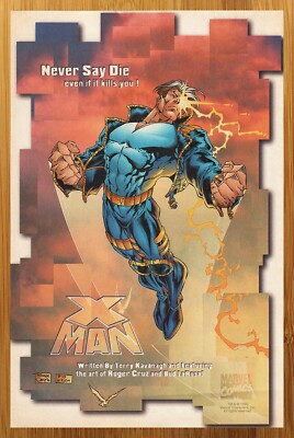 1996 Marvel Comics X-Man Vintage Print Ad/Poster Official Roger Cruz ...