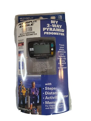 ACCUSPLIT Eagle Wellness Series Super Thin Step and Distance Pedometer ...