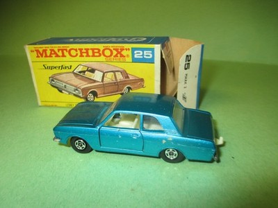Vintage 1970 Lesney Matchbox Superfast #25 Ford Cortina MIB | eBay