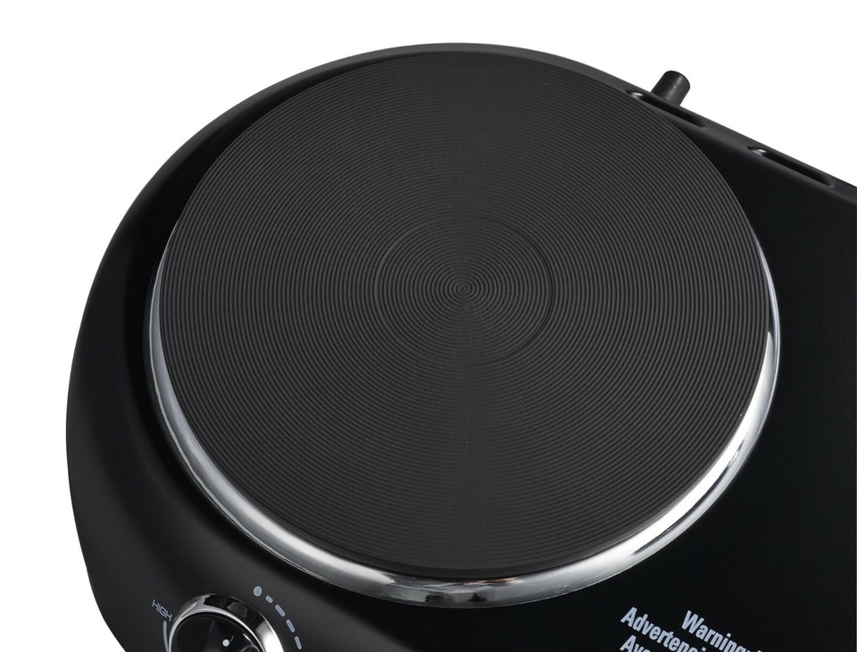 Electric Cooktop 2 Burners Portable 1800W Black Hot Plate Kitchen ...