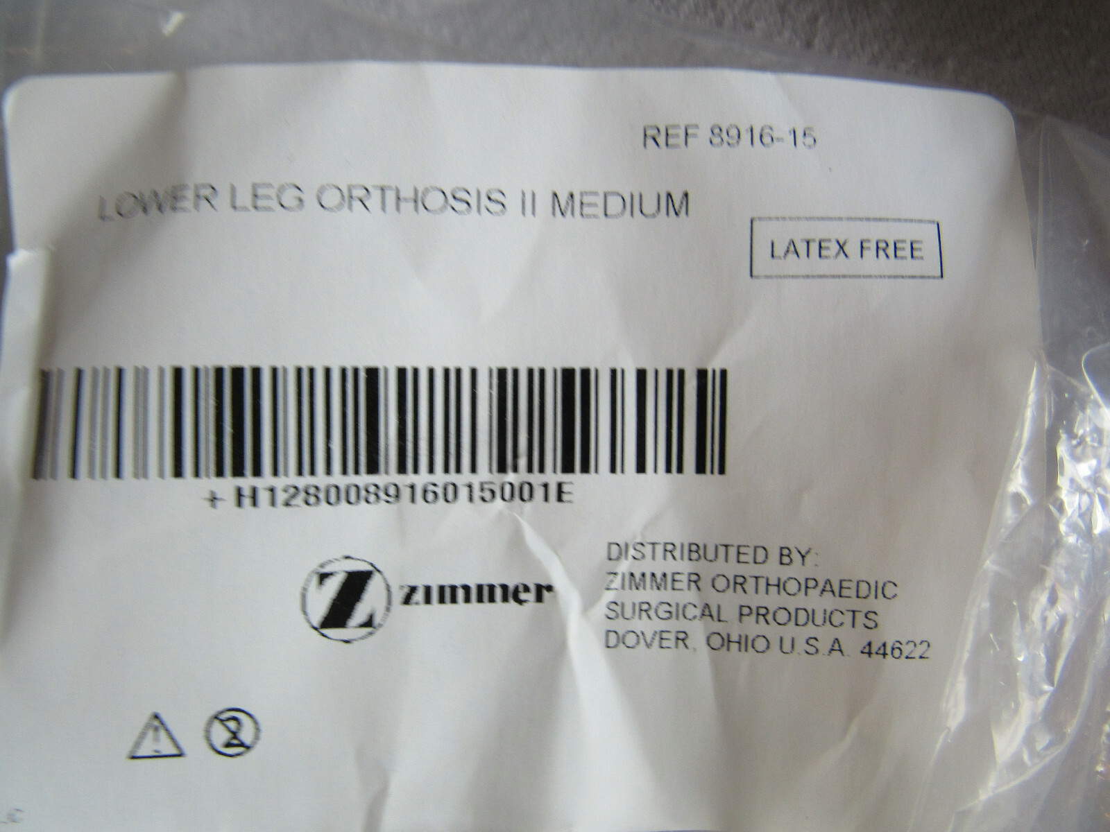 Zimmer Adjustable Orthosis MEDIUM Support Lower Leg Limb Brace ...