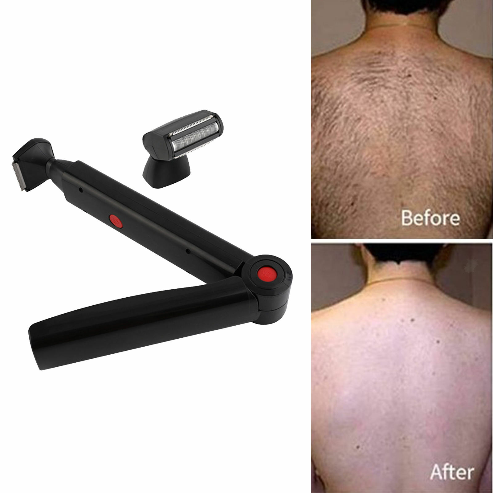 Rechargeable Back Hair Back Hair Removal Body Shaving Tool Groomer | eBay