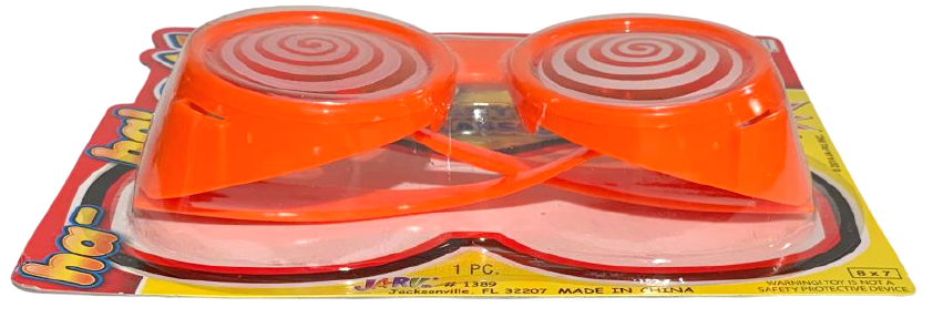 Orange X RAY HYPNO GLASSES Funny Swirl Sun Goggles Mental Hypnotic ESP ...