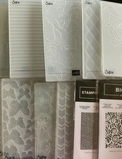 Retired Stampin' up Stripes Textured Impressions Embossing Folder for ...