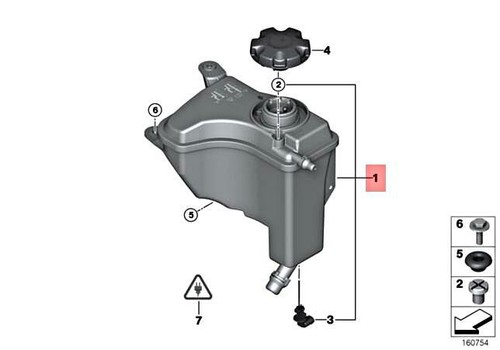Genuine BMW X1 Zinoro 1E E81 E82 E84 E87 E88 E90 E91 Expansion Tank ...