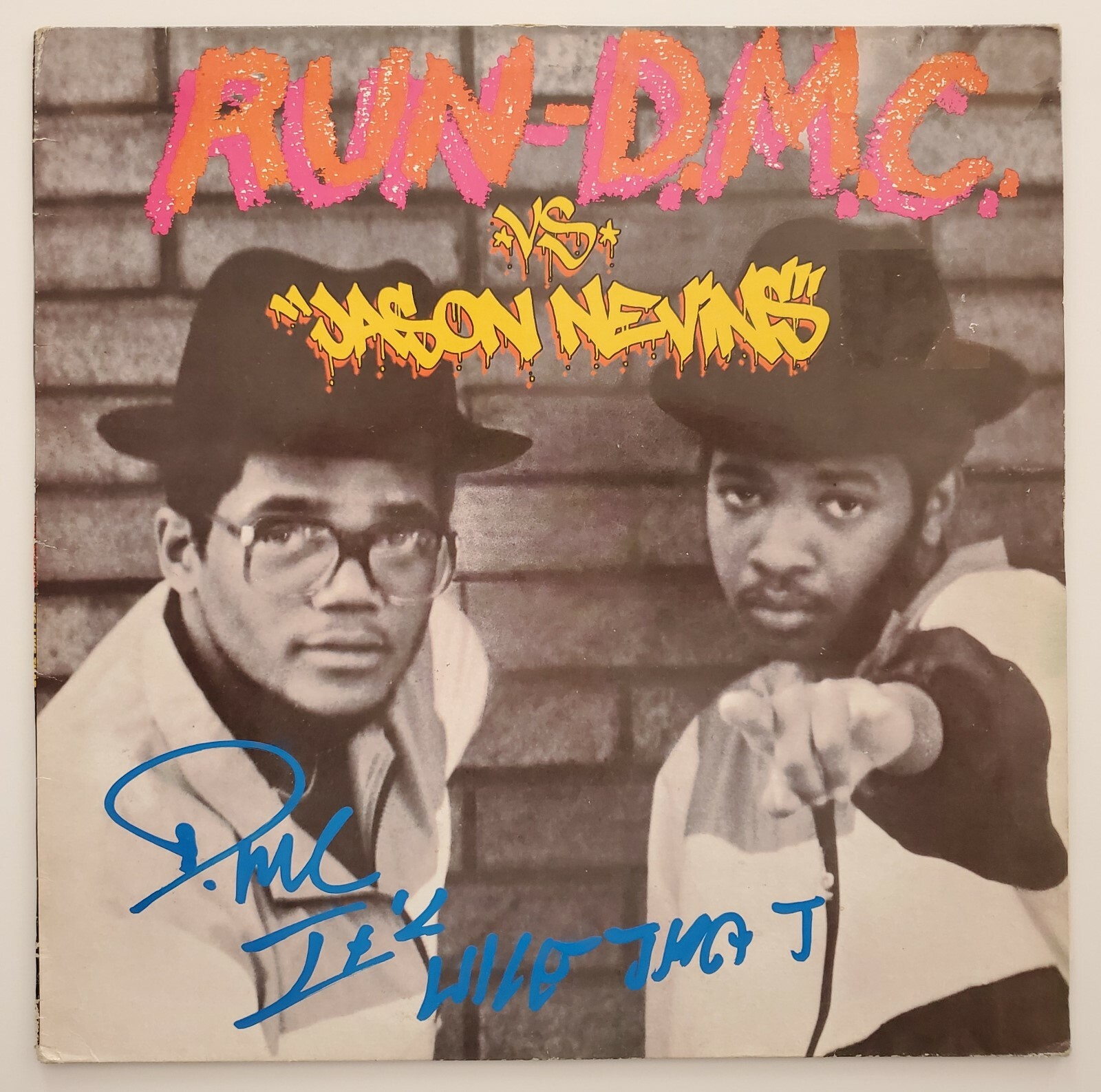 DMC of RUN-DMC Signed VS Jason Nevins Vinyl Record Single Hip Hop Rap ...