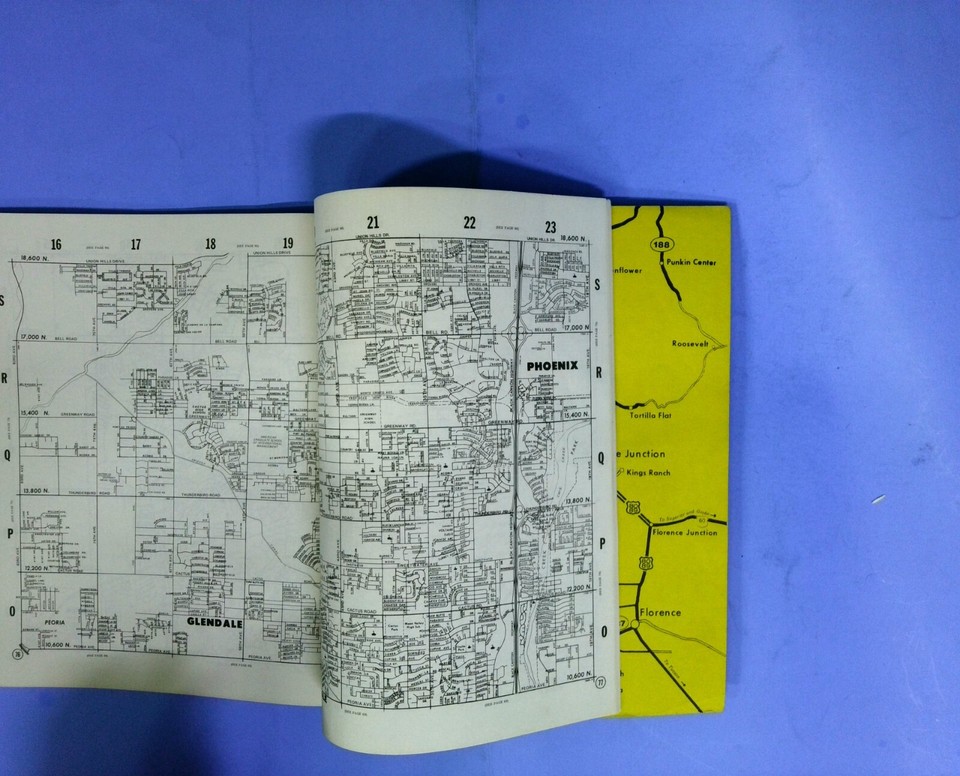 Greater Phoenix Street Maps Vintage 1982 Old Arizona Valley of the Sun ...