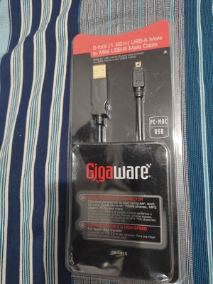 Gigaware 26-1415 - 6 foot USB-A Male to Mini USB-B Male Cable - New | eBay