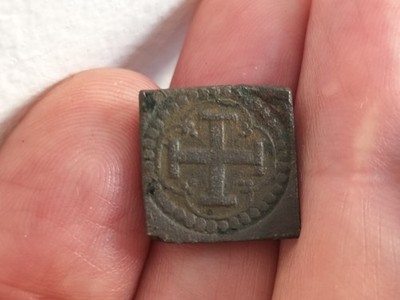 17th century brass coin weight, perhaps for 8 escudos | eBay