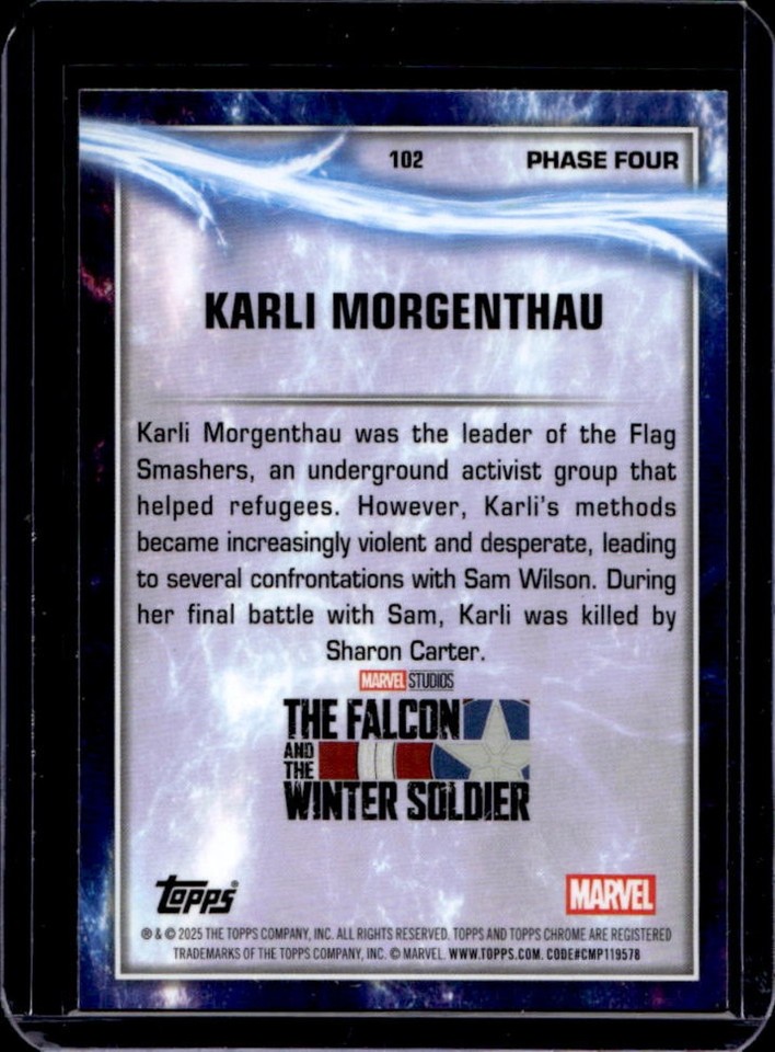 2025 Topps Chrome Marvel Studios Karli Morgenthau Green Refractor #/199 ...