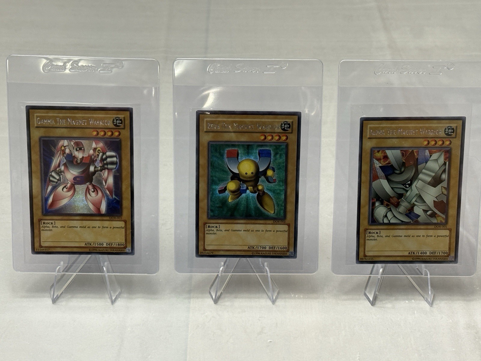 Yugioh Card Collection Alpha Beta Gamma The Magnet Warrior DOR-001/002 ...