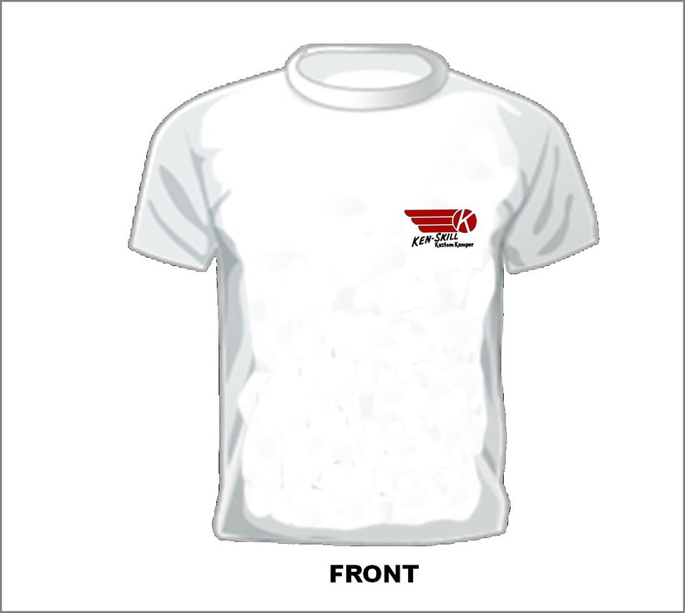 Vintage Travel Trailer / Teardrop / Canned Ham T-shirt KENSKILL KUSTOM ...