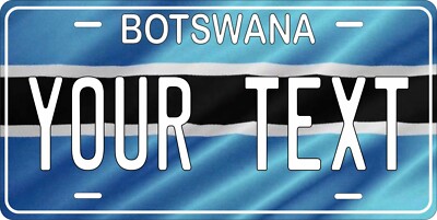 Botswana Flag Wave License Plate Personalized Custom Auto Bike ...