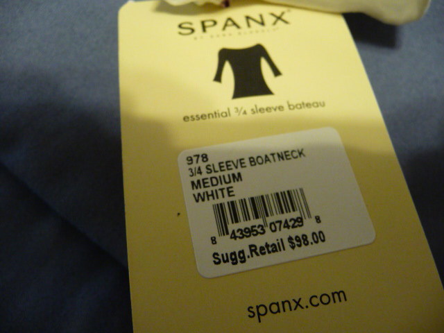 NWT Spanx On Top & In Control 978 Boatneck 3/4 Sleeve Shaping top BLK ...