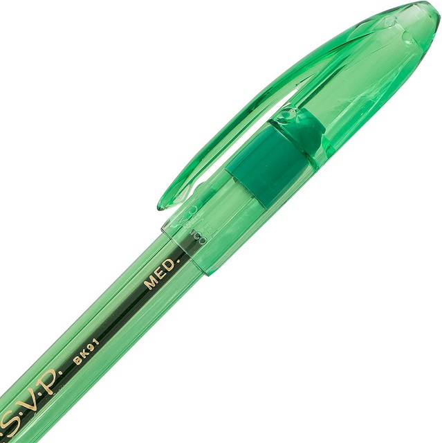 Pentel RSVP Colors Ballpoint Pen 1.0mm LIME GREEN Ink 2-Pack BK91CRBP2K ...