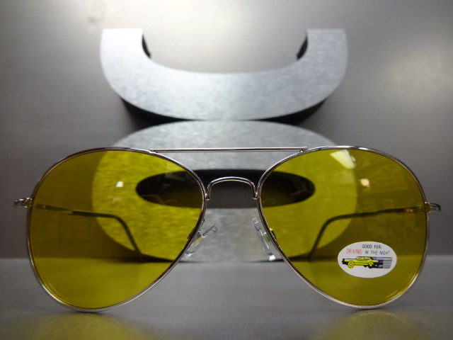 Men's VINTAGE RETRO Day or Night DRIVING RIDING SHOOTING Yellow Lens ...