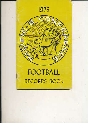 1975 Football Pacific 8 Conference Press Media College Guide 60pgs ...