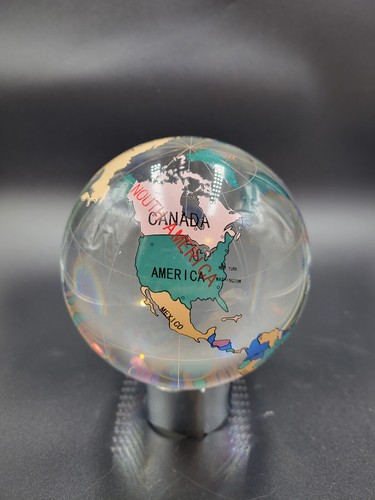 Vintage Heavy Crystal World Globe Sphere Orb Countries Oceans | eBay
