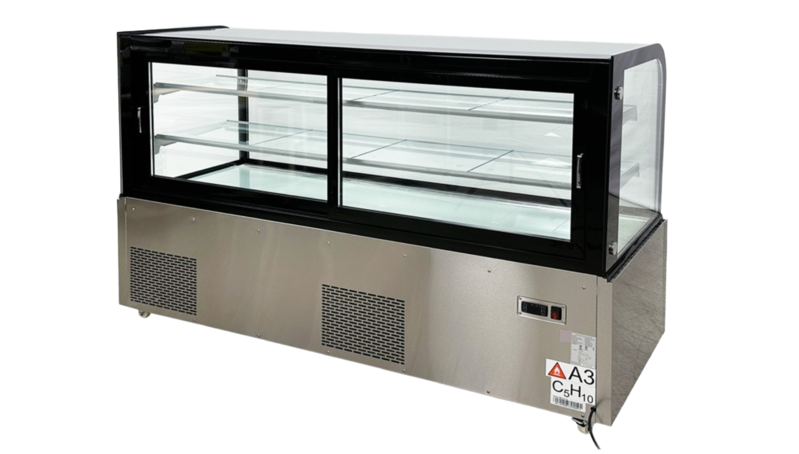 NSF Deli Case 72" Curved Glass Refrigerator Display Bakery Pastry Meat ...