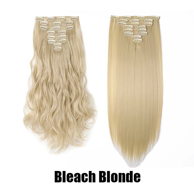 8 Pieces Clip In Hair Extensions Real Thick Full Head Hair 100% Natural ...